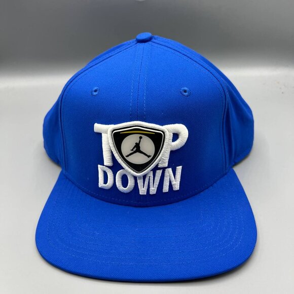 Jordan | Accessories | Air Jordan Hat Men Royal Blue Last Shot Top Down ...